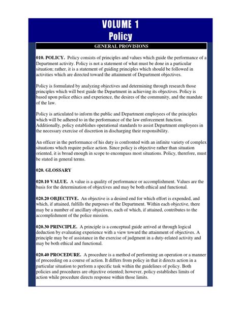 Lapd Manual Volume 1 Pdf Police Crimes