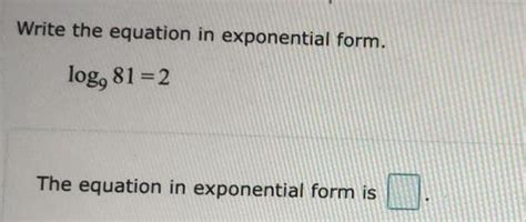 solved for problems 1 6 rewrite in equivalent exponential 53 off