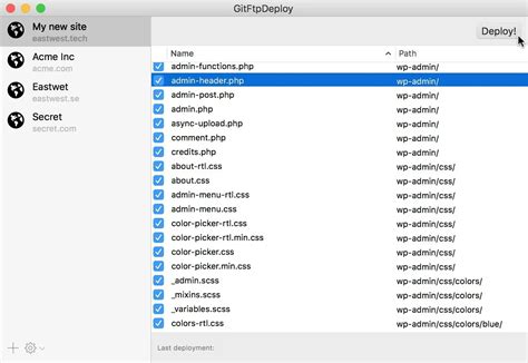 Gitftp Deploy 271 适合小型项目提供简单的ftp服务优秀mac应用软件分享 Gitftp Deploy 271 适合小型项目提供简单的ftp服务优秀mac应用软件分享