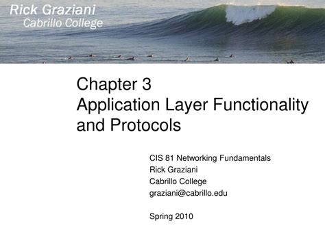 Ppt Chapter 3 Application Layer Functionality And Protocols