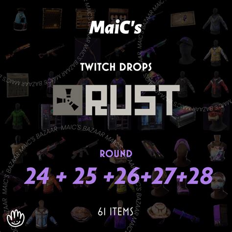 Rust Twitch Drops 24 25 26 27 28 Rounds 61 61 Unique Skins Etsy Rust Twitch Drops 24 25 26 27 28 Rounds 61 61 Unique Skins Etsy