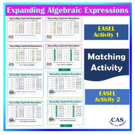 Algebra Expanding Binomial Algebraic Expressions Matching Activity 3