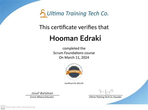 Hooman Edraki On Linkedin Completing The Two Days Workshop Of Scrum With Dr Josef Balahan