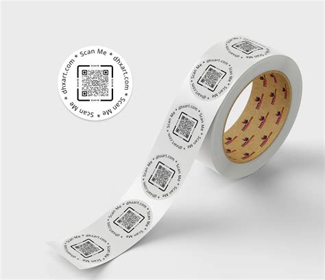 Round Qr Code Labels Custom Qr Sticker Smart Qr Sticker Qr Inventory