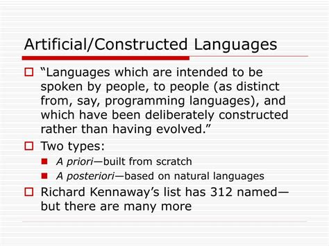 Ppt Artificial Languages Powerpoint Presentation Free Download Id