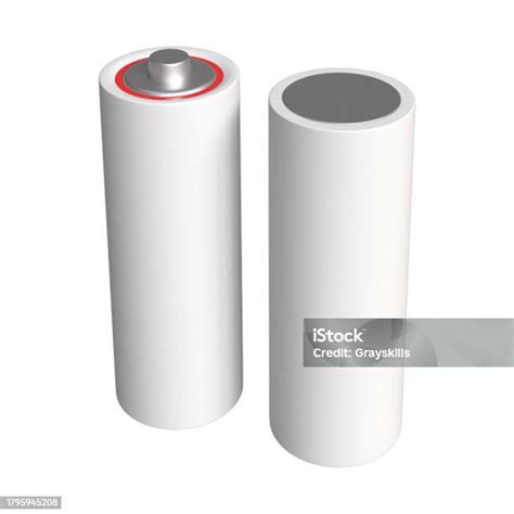 3d Aaa 또는 Aa 배터리 렌더링 클로즈업 탄소 아연 배터리 충전식 배터리 모형 디자인용 빈 배터리 0명에 대한 스톡 사진 및 기타 이미지 Istock