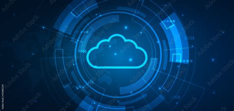 Cloud Computing Concept Abstract Cloud Connection Technology Background Cyber Technology