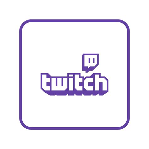 Free High Quality Purple Square Outline Twitch Tv Logo For Creative Design