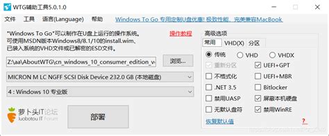 在移动硬盘上安装win to go windows 10 和linux to go ubantu 双系统 一个u盘里装多个windows to