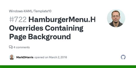 hamburgermenu hamburgerbackground overrides containing page background