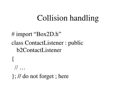 Ppt Collision Handling Powerpoint Presentation Free Download Id