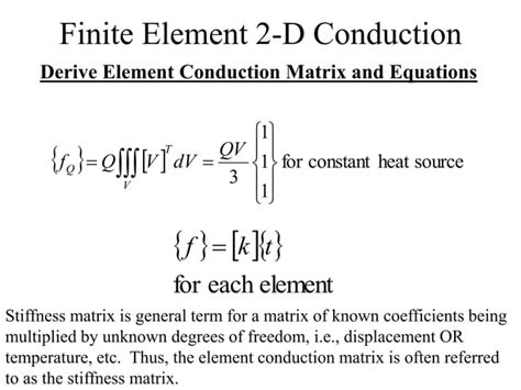 Heat Analysis Finite Element Method Two Dimensional PPT Physics Science