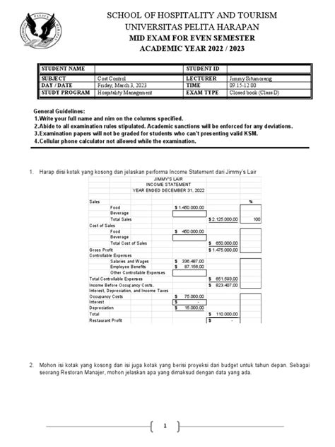 Uts Cost Control Class D Pdf Expense Public Finance