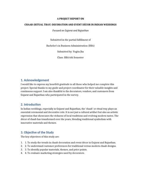 Chaab Decoration Project Pdf