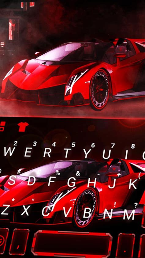 Racing Red Sports Car Keyboard Theme Apk For Android Download