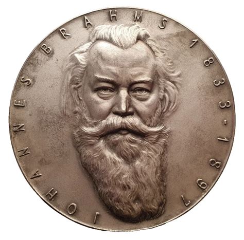 AnnÉes 1930 Medaille Bronze ArgentÉ Uniface Johannes Brahms By A