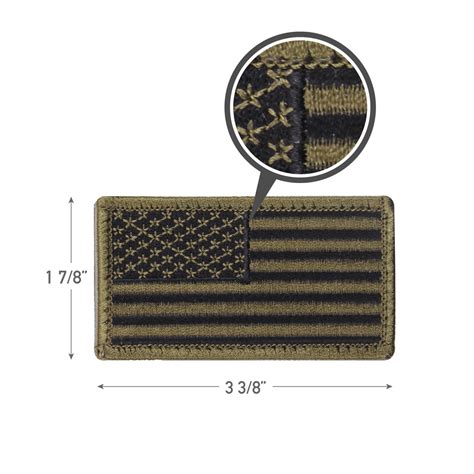 Od Green And Black American Flag Hook And Loop Patch Grandpopsarmynavy