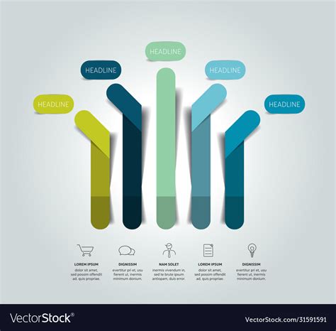 Arrow Infographic Scheme Flowchart Template Chart Vector Image