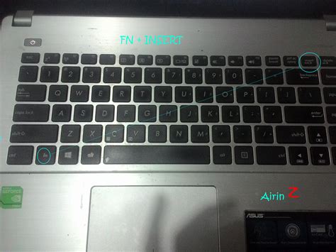 numlock on laptop