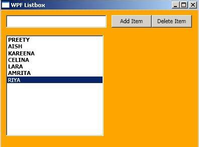 WPF ListBox Control