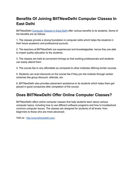 Ppt The Best Computer Classes In Laxmi Nagar Biitnewdelhi