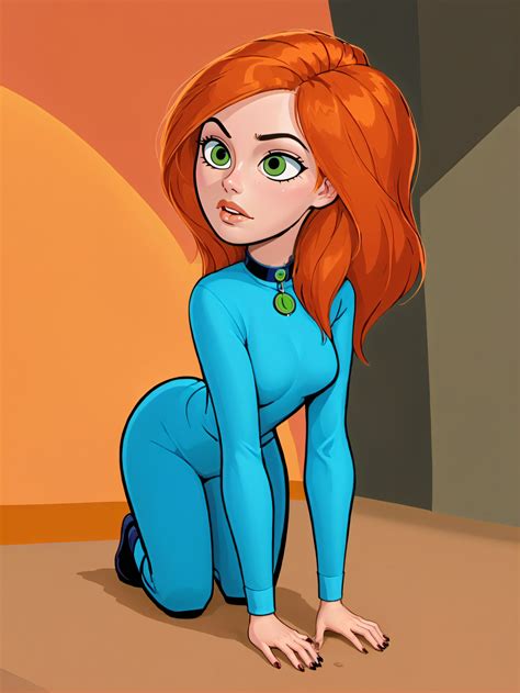 Kim Possible On All Fours In Blue Bodysuit By Cathrynedelamort On Deviantart