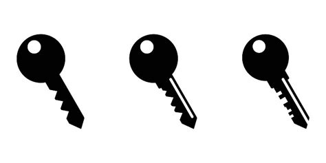 Black Key Icon Set Vector Symbols Of Keys Vector Secret Concept