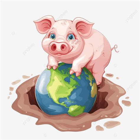 구멍에 서있는 만화 지구 돼지 그라운드호그 귀엽다 휴일 Png 일러스트 및 이미지 에 대한 무료 다운로드 Pngtree