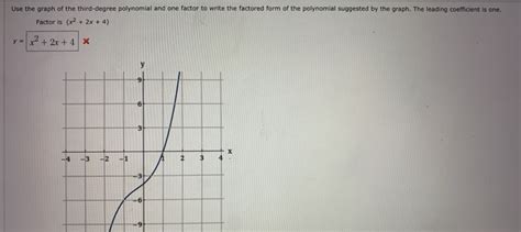 solved use the graph of the third degree polynomial and one