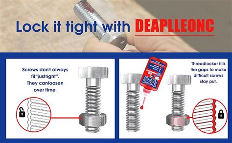 Thread Lock Medium Strength Blue Lock Tight Threadlocker Prevents Nuts From