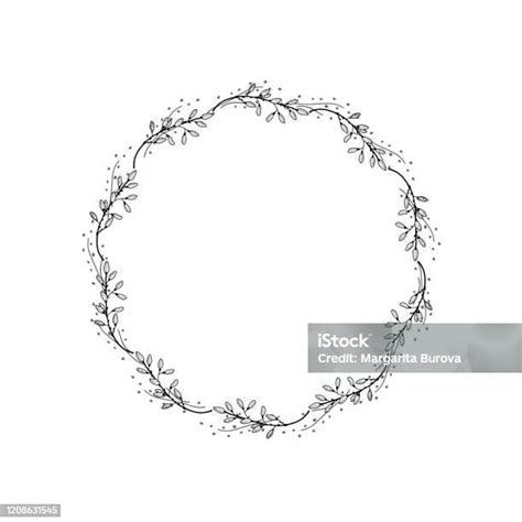 특이한 꽃의 화환 손으로 벡터로 그려진 그림입니다 커버 디자인 메모장 포장 스크랩 북 물건 포스터 직물 관목에 대한 스톡 벡터 아트 및 기타 이미지 Istock