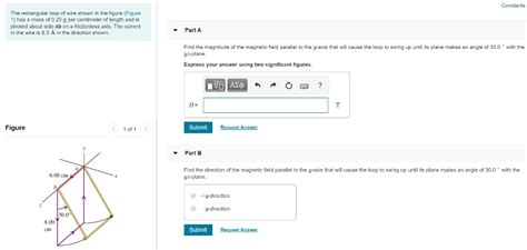 solved constants the rectangular loop of wire shown in the