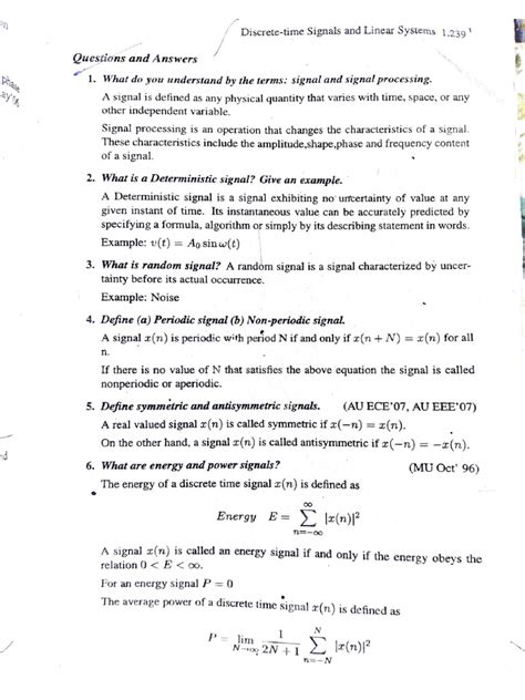 Dsp Questions And Answers Pdf