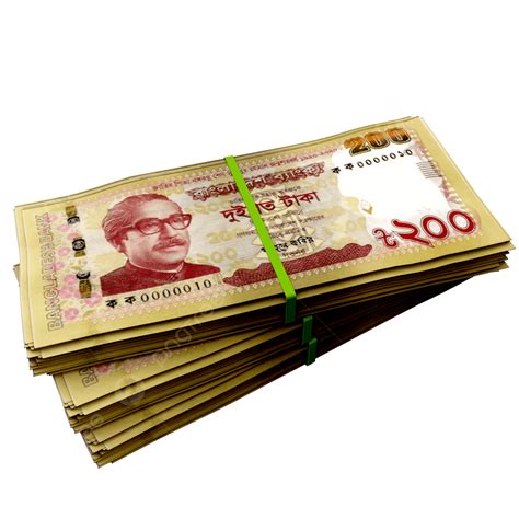 200 Bangladeshi Taka Stack Pile Bangladeshi Taka Stack Pile Bangladeshi Taka Taka Png
