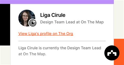 Liga Cirule Design Team Lead At On The Map The Org