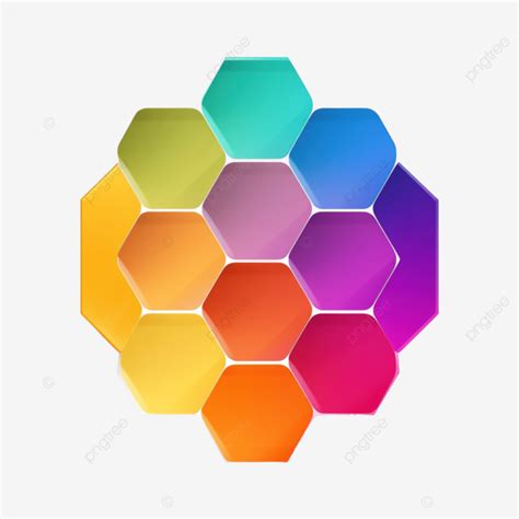 Gradient Hexagon Gradient Hexagon Button Gradient Modern Shape Png