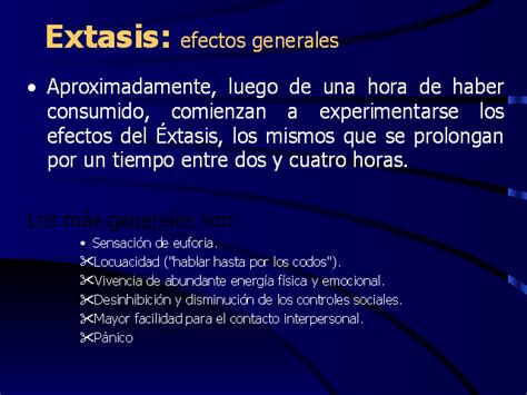Tipos De Drogas Efectos Que Causan El Consumo De Extasis