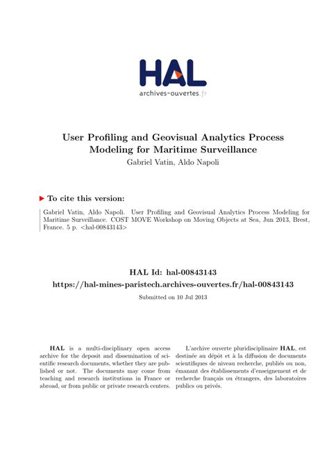 pdf user profiling and geovisual analytics process modeling for