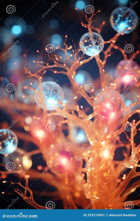 A Tree With Glowing Lights On It Stock Illustration Illustration Of Multi Sphere