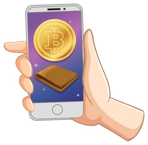 디지털 지갑과 암호화폐 개념 무료 벡터