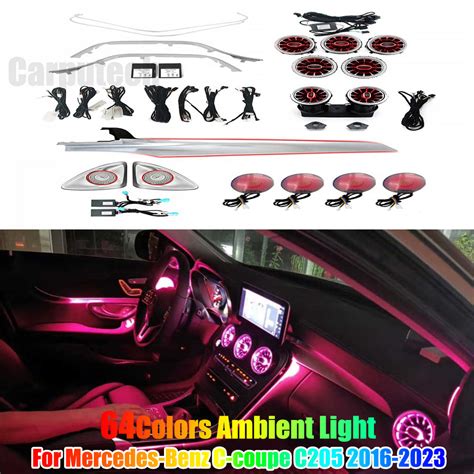 64 Colors Ambient Light Kit For Mercedes Benz C Coupe C205 2016 2023