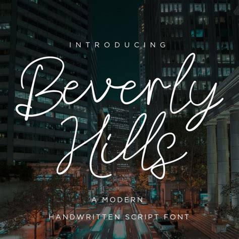Beverly Hills Handwritten Script Font