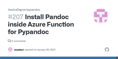 Install Pandoc Inside Azure Function For Pypandoc · Issue 207