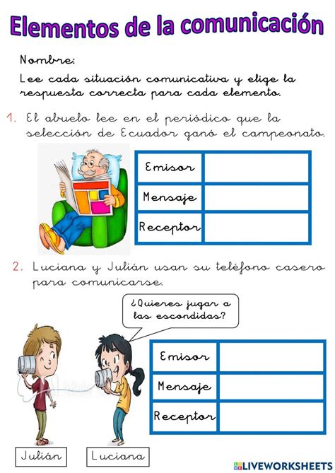 Ejercicios Elementos De La Comunicacion Pdf 2022 Riset