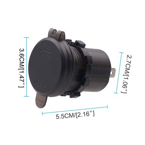 2 Usb Lader Stopcontact Digitale Voltmeter Blauwe Vicedeal