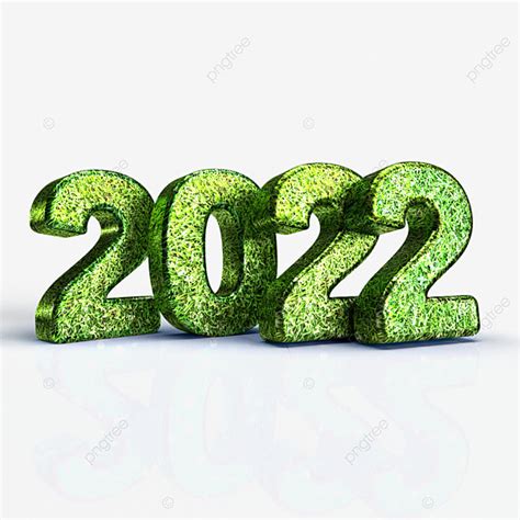 푸 른 풀 일러스트 3d 2022 2022 그린 3d 2022 새해 2022 Png 일러스트 및 Psd 이미지 무료