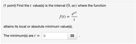 Solved Point Find All Critical Values For The Function Chegg