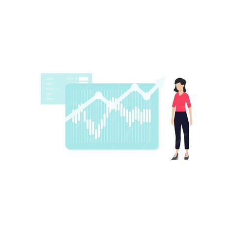 Premium Vector Girl Looking At Graph Analytics