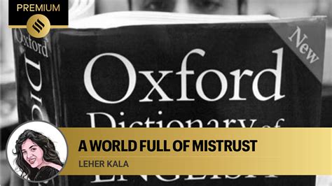 A World Full Of Mistrust The Indian Express