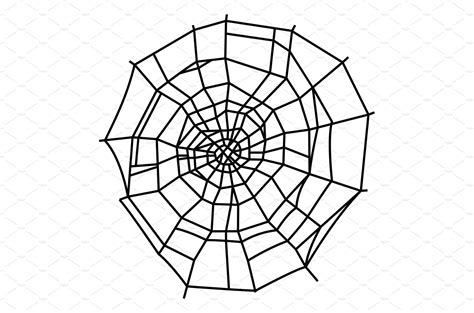 Cobweb Halloween Monochrome Vector Graphics ~ Creative Market